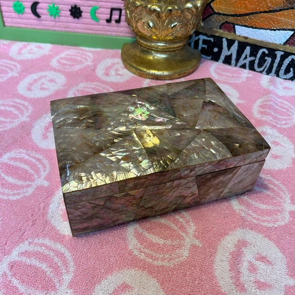 Vintage | Storage & Organization | Vtg Coastal Boho Pink Mother Of ...